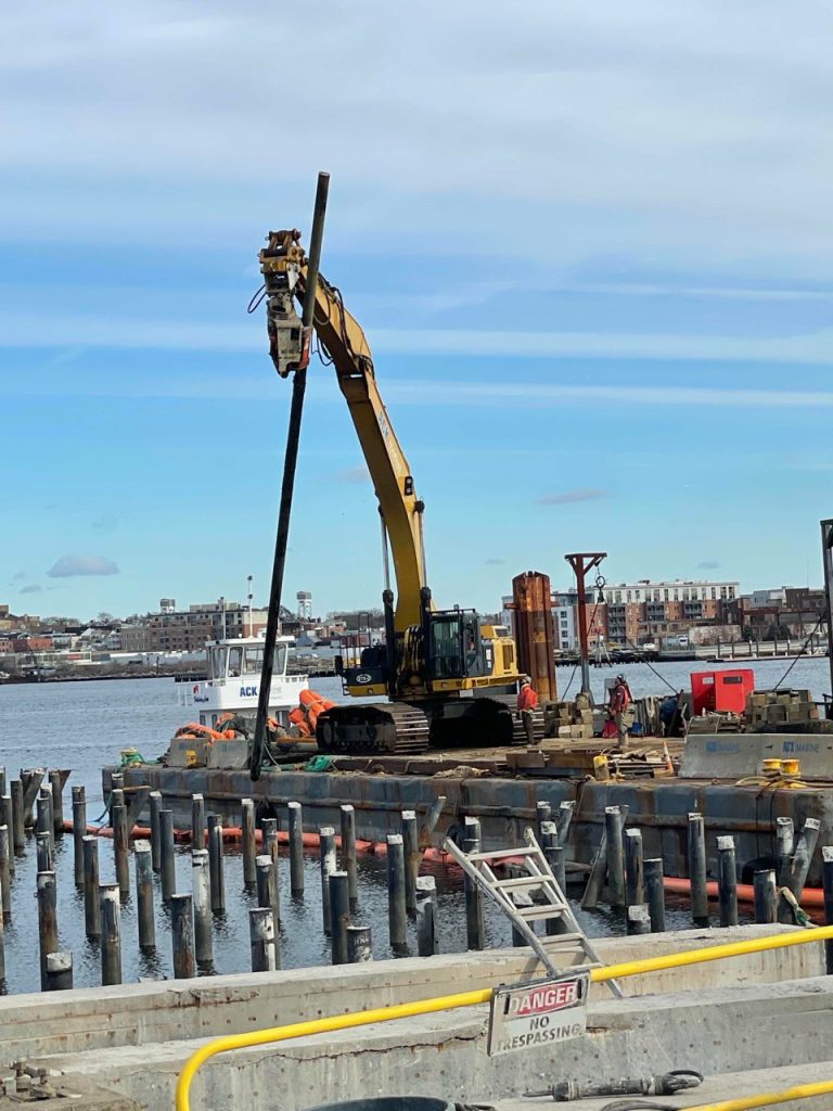 Removing 466 piles in water | Gilbert Products